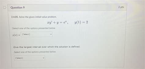Solved Question 92405 ﻿solve The Given Initial Value