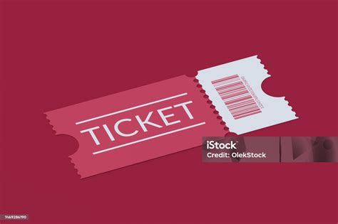빨간색 배경에 자홍색 티켓 2023년 올해의 컬러 3d 렌더링 티켓에 대한 스톡 사진 및 기타 이미지 티켓 자홍색 0명 Istock