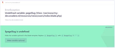 Error Within The Usermanagement Page · Issue 9 · Laravel Frontend Presetswhite Dashboard · Github