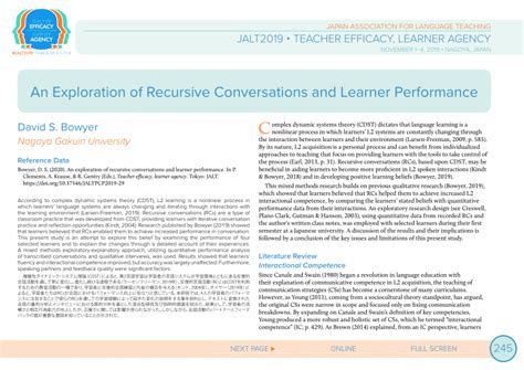 Pdf An Exploration Of Recursive Conversations And Learner Performance