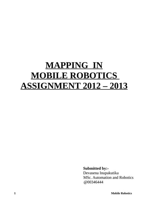 Mapping Mobile Robotics Pdf