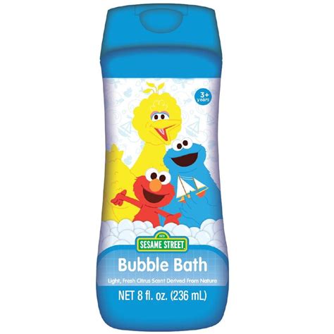 Sesame Street 8oz Bubble Bath In Bottle Non Toxic Paraben