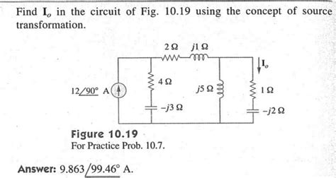 Solved Find Io ﻿in The Circuit Of Fig 1019 ﻿using The