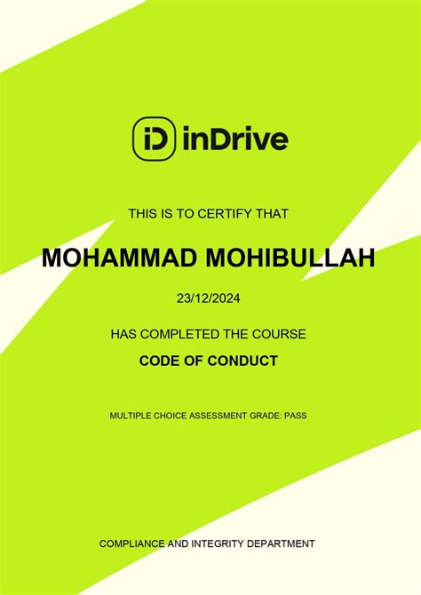 Indrive Codeofconduct Professionalgrowth Ethics Integrity Learninganddevelopment
