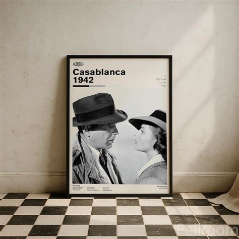 Casablanca 1942 Vintage Movie Poster Humphrey Bogart Ingrid Bergman