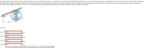Solved The Disk Rotates About A Fixed Axis Through Point O