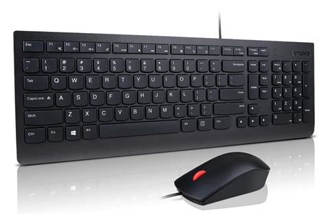 Lenovo Essential USB Wired Keyboard And Mouse Combo UK Keyboard Layout