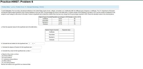 Solved Practice Hw07 Problem 6 Problem Value 1 Points