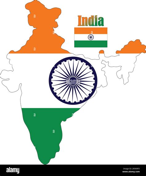 india map and flag stock vector image and art alamy