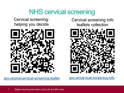Nhs Screening Leaflet Short Urls And Qr Codes Ppt