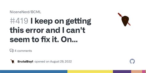 I Keep On Getting This Error And I Can T Seem To Fix It On Windows 10 Ran Pip Install Bcml
