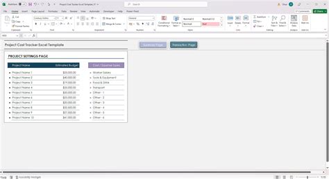 Project Cost Tracker Excel Template Expense And Budget Management Etsy