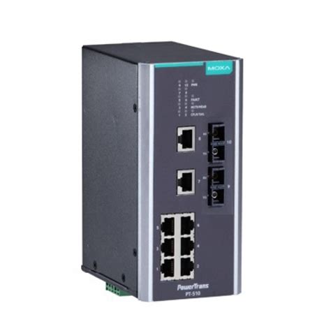 MOXA PT 510 SS SC HV Managed Ethernet Switches Easy World Automation