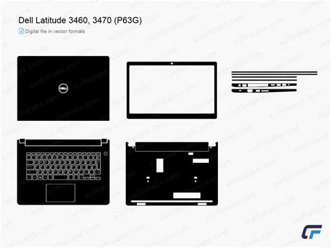 Dell Latitude 3460 3470 P63g 2017 Cut File Template Cutfilelabs