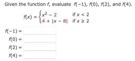 Solved Given The Function F Evaluate F F F And Chegg Com