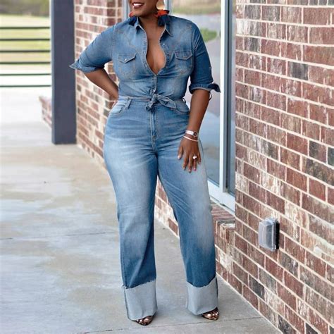 Plus Size Denim Pant Suits Deals