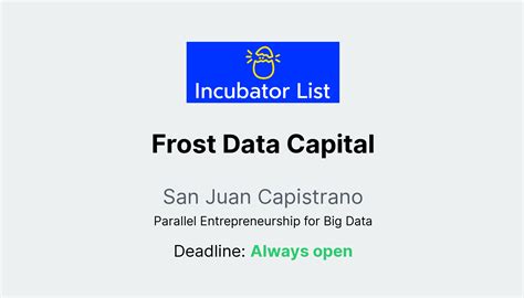 Frost Data Capital Key Information