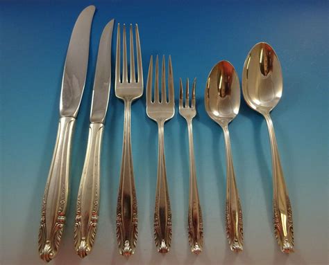 Stradivari By Wallace Sterling Silver Flatware Set For 8 Ser