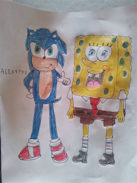 Spongebob And Sonic By Alex4793 On Deviantart