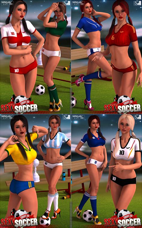 SHOOT Sexy Soccer MEGA Bundle Free Daz D Models