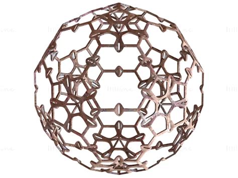 Wireframe Shape Sierpinski Buckyball 3d Print Model Stl
