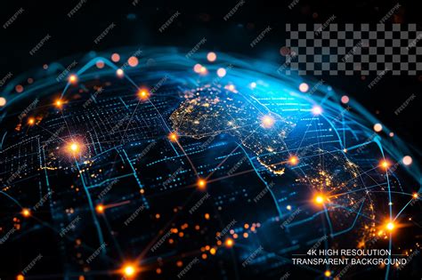 Premium Psd Digital Technology Global Data Network Connection Spiral
