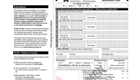 Canadian Declaration Form ≡ Fill Out Printable Pdf Forms Online