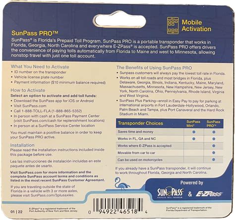Sunpass Pro Transponder Portable Prepaid Toll Program Works In Florida
