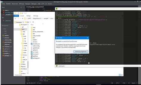 crashes when running gulp command · issue 13765 · adobe brackets · github