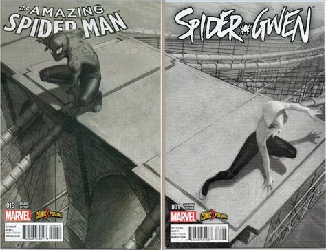 Spider Gwen 1spider Man 15 Comic Xposure Sketch Set Nm 1736618786