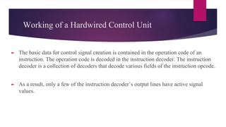 Hardwired Control Unit Ppt PDF