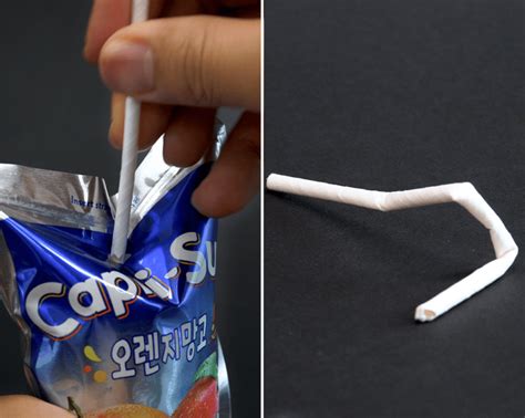 카프리썬 종이빨대 꼽는 완벽한 방법