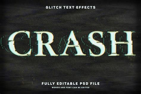 Artstation 3d Crash Psd Fully Editable Text Effect Layer Style Psd