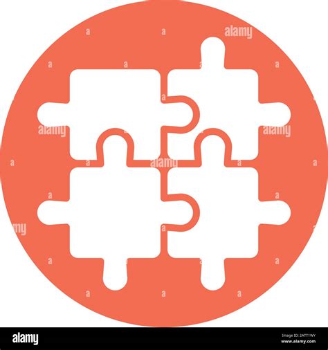 Puzzles Inside Circle Design Jigsaw Game Object Teamwork Match Toy