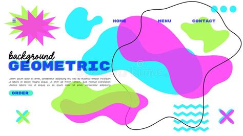 Background Geometric Abstract Web Template Design Glitch Effect Stock