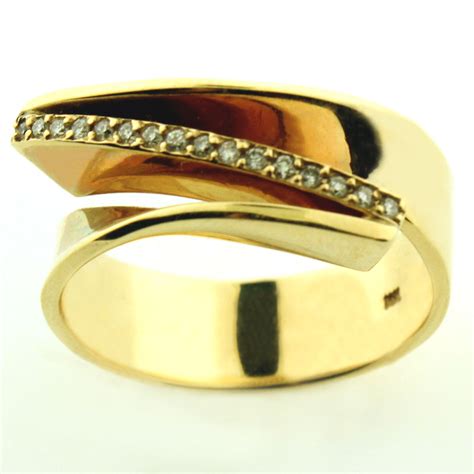 14k Yellow Gold Diamond Fashion Ring Golden Creations