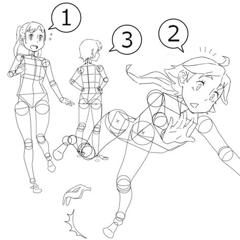 キャラ絵の描き方基礎（頭の固い人向け） 第十回 応用概論Ⅲ～後姿 はやいもので、十五回ほどある講座はもう十回目です。その内、四回ある応用概論は色々なポーズ、色々な構図からの素体（アタリ）を描い
