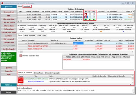 Análise automática de XML ADM DOCS