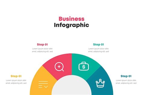 Infographic 원형 다이어그램 템플릿 벡터 일러스트 레이 션 프리미엄 벡터