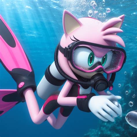 Scuba Amy Rose By Chrisgraduate27 On Deviantart
