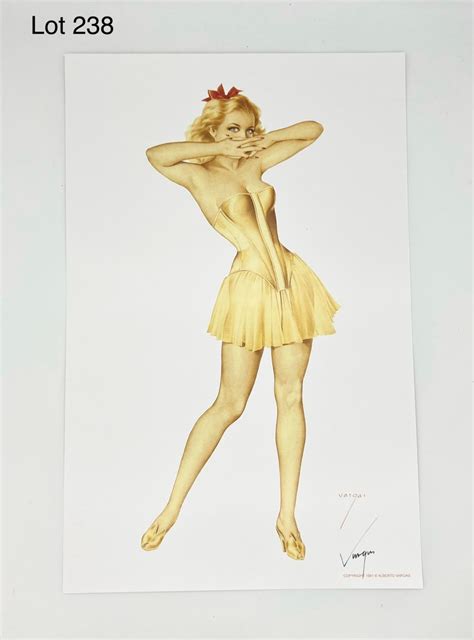 At Auction Alberto Vargas Signed 1981 Vargas Girl Art Print By