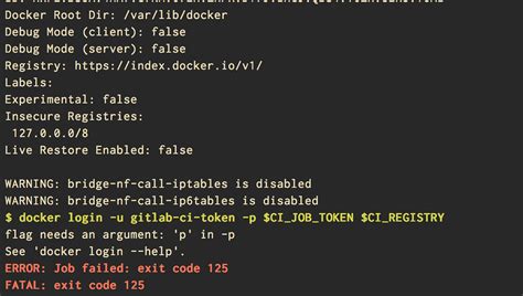 Cannot Do Docker Login With Gitlab Ci In Local Gitlab Cicd Gitlab Forum