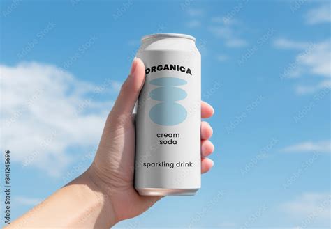 Hand Holding Can Mockup With Generative Ai Stock Template Adobe Stock