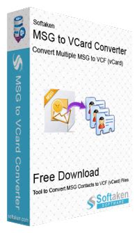 MSG To VCF Converter Convert MSG Contacts To VCF Vcards Files