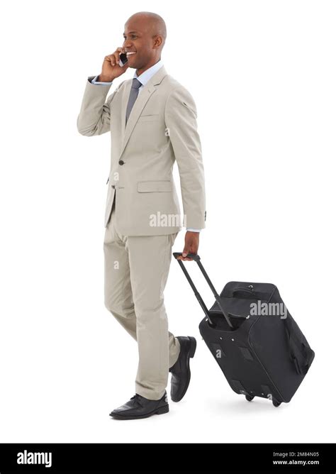 Business Trip A Young Africanamerican Businessman Speaking On His