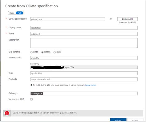 Importing Odata Definition In Apim Microsoft Qanda