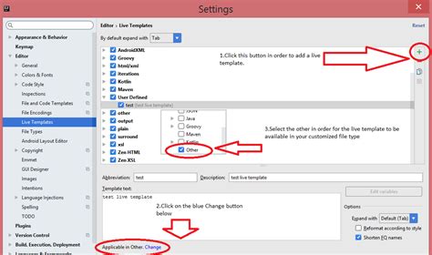 How To Setup A Live Template In Intellij For A New File Extension Stack Overflow