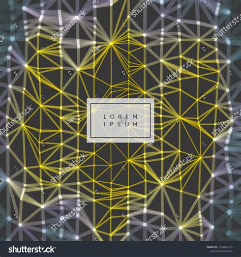 Lattice Structure Science Technology Background Graphic Stock Vector