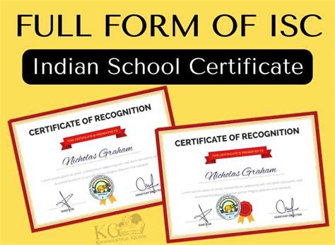 Full Form Of Isc Indian School Certificate