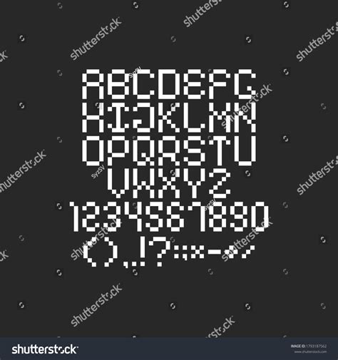 Pixel Font 8bit Style Numbers Special Stock Vector Royalty Free 1793187562 Shutterstock